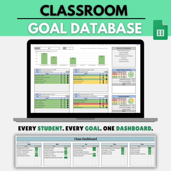 Classroom Goal Database | Multi-Student Progress Monitoring Made Simpl ...