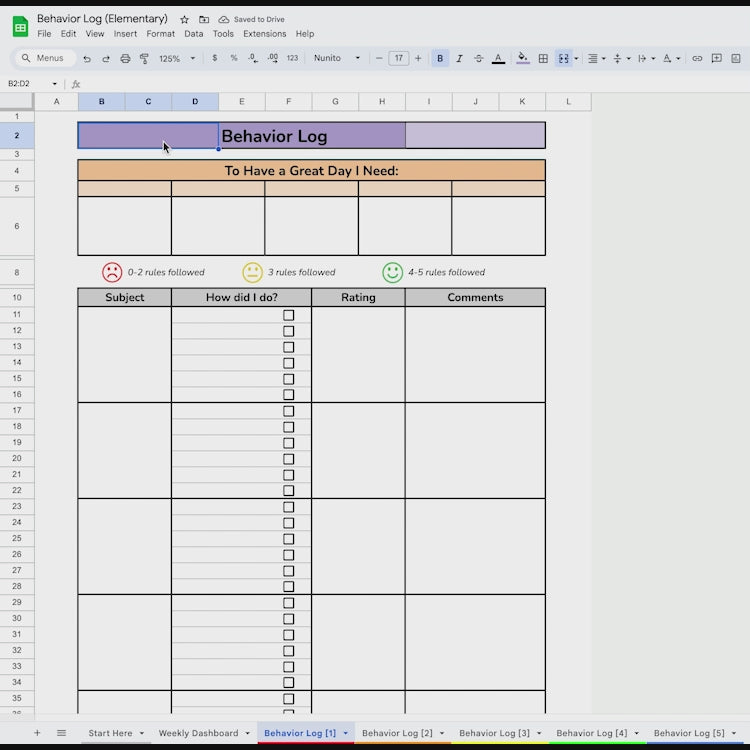Weekly Behavior Log Bundle | Smiley & Progress Bar Versions for All Sc ...